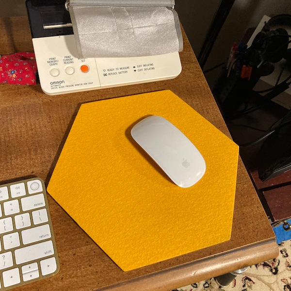 Hexagon Wool Felt Mouse Pad - Etsy
