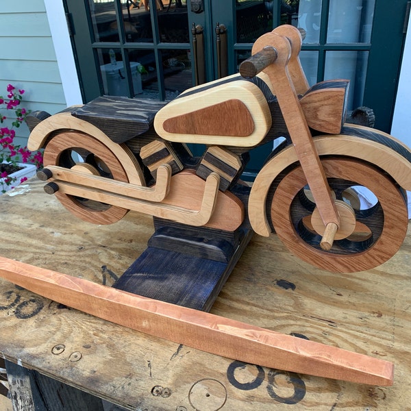 Rocking Motorcycle Wood Toy Plans & Patterns (PDF Download + SVG File ...