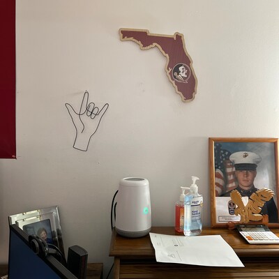 Wire Hand ASL I Love You Sculpture Wall Hanging Art Single Line ...