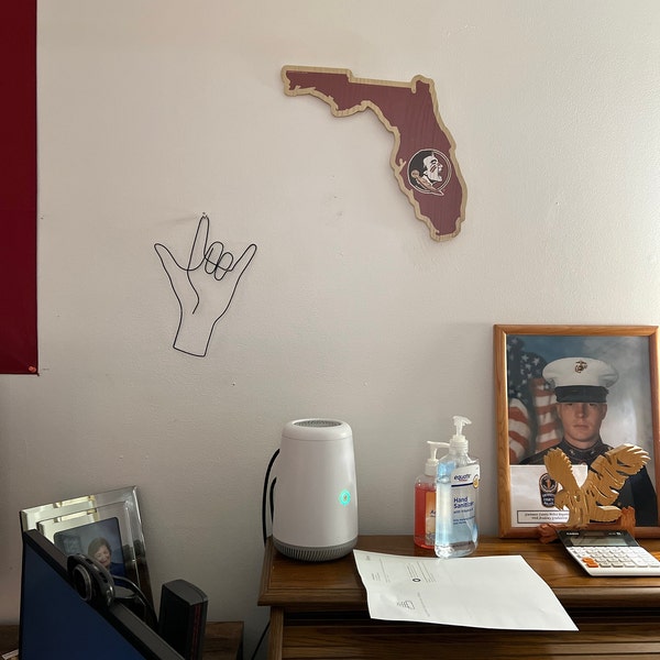 Wire Hand ASL I Love You Sculpture Wall Hanging Art Single Line ...