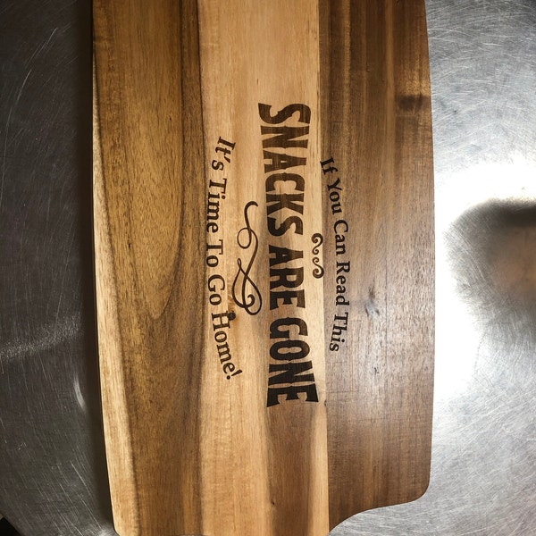 Funny Charcuterie Board Saying Svg, Sarcastic Kitchen SVG, Cutting Board Svg, Snacks Are Gone ...