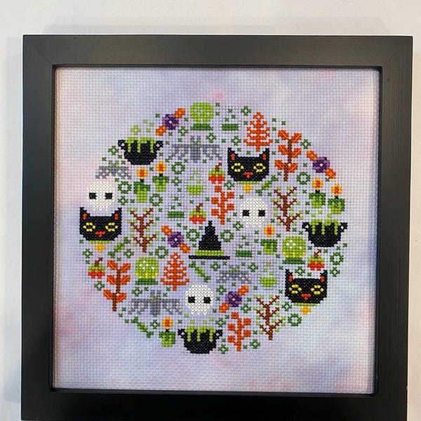 Horror Movie Museum Cross Stitch Pattern, Gothic Cross Stitch, Spooky ...