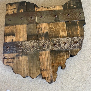 2 Texas State Bourbon Barrel Wood Cutout with Rings | Etsy