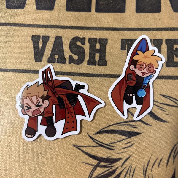 Hanging Vash Sticker Trigun Stampede / Trigun Maximum Inspired Vinyl ...
