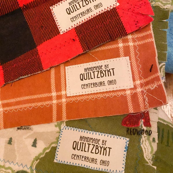 Fabric Name Tags, 30x Cotton Name Labels, Two Line Personalization ...