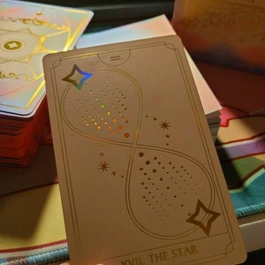 LIMITED EDITION Fortuna Tarot Deck Opal Omen Minimalistic Cards Rainbow ...