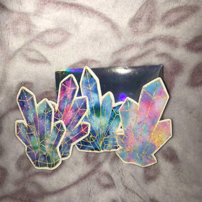 Sparkling Crystals Sticker Set, Crystal Stickers, Gemstones, Wiccan ...