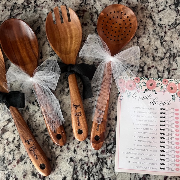 Personalized Wooden Heart Spoon, Custom Name Heart Spoon, Monogram ...