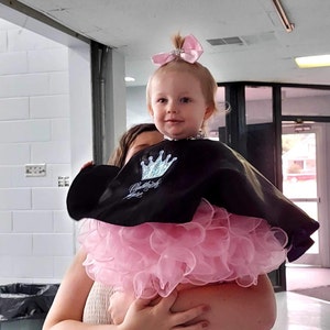 Personalized Embroidered Pageant Cape Makeup Cape Hair Cape Girls ...