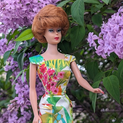 Pink Silk Bolero Strapless Sheath Dress Outfit for Vintage Barbie ...