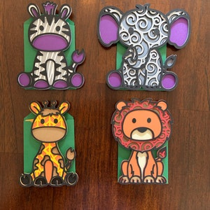 3D Jungle Animal Bundle, Layered Jungle Animals, 3D Lion, 3D Zebra, 3D ...