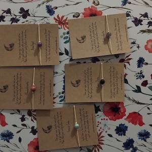 Pack of 5 Friendship Wish Bracelets, Friendship Poem Cards Bulk Pack ...