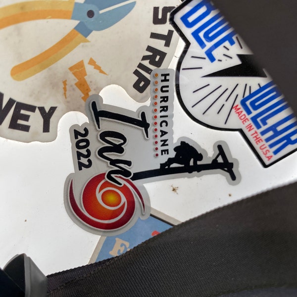 Lightening Bolt & Linemen Hard Hat Decal, Storm Chaser, Power Lineman ...