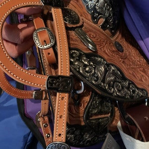 Pair Horse Head Bridle Loop Conchos Stainless Headstall | Etsy