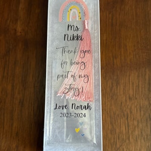 Teacher Thank You Bookmarks, Teacher Appreciation Gift, End of School ...