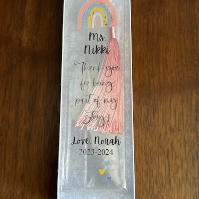 Teacher Thank You Bookmarks, Teacher Appreciation Gift, End of School ...