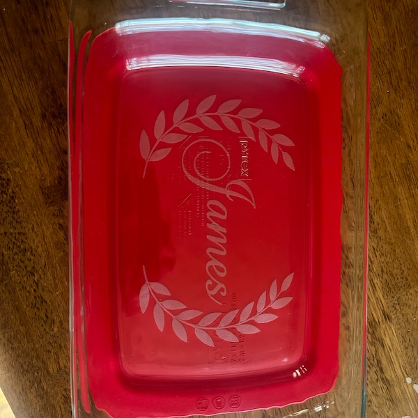Personalized Engraved Glass Baking Dish, Custom Casserole Dish - Etsy