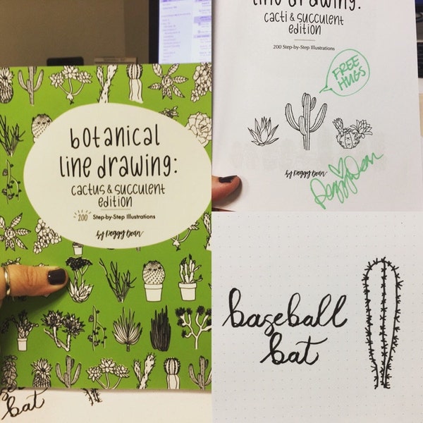 LIMITED EDITION Botanical Line Drawing: Cactus & Succulent Edition ...