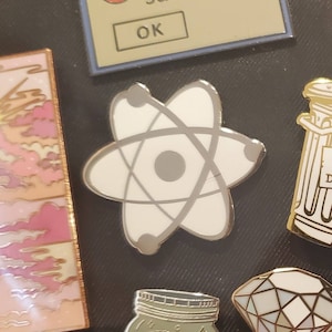 Atomic Symbol Hard Enamel Lapel Pin - Etsy
