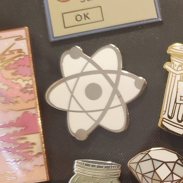 Atomic Symbol Hard Enamel Lapel Pin - Etsy