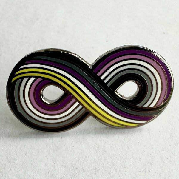 Infinitely Asexual Pin — Subtle Ace Pride Accessory LGBTQ Grey ...