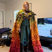 Autumn Cloak With Leather Leaf and Fungi Details - Etsy Canada