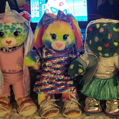 16 Build a Bear Rainbow Bunny Rabbit Flower Power Hippie - Etsy