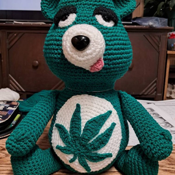 PDF PATTERN : Don't Care Bear Amigurumi Plush - Marijuana Crochet ...