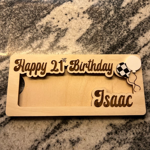 Happy Birthday Money Card, Personalized Money Holder, Kids Birthday ...