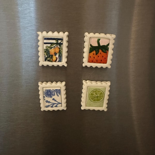 Assorted Stamp Magnets (set of 4) - Etsy