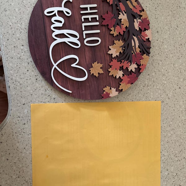 Hello Fall Door Sign, Autumn Door Hanger, Fall Welcome Sign, Autumn ...