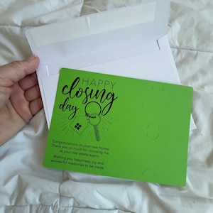 SET of Happy Closing Day Gift Card and Business Card Holder Mailer With ...