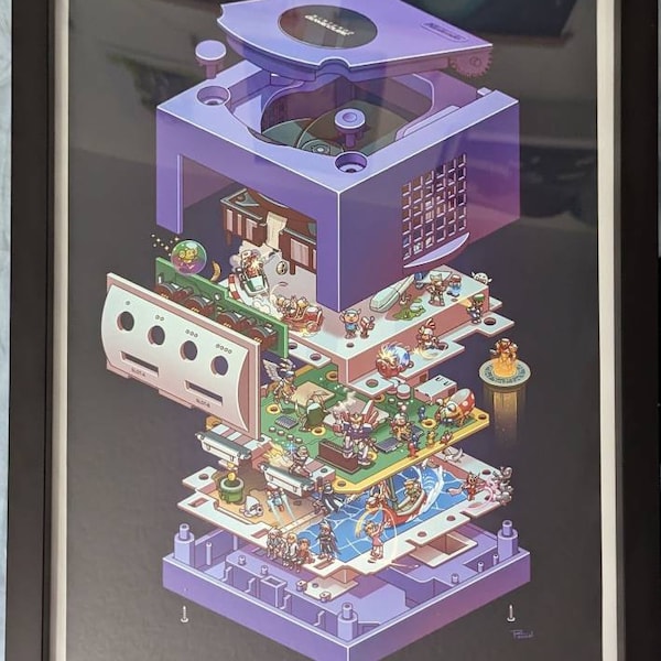 Gamecube Exploded Diagram: Retro Gaming Art Print - Etsy