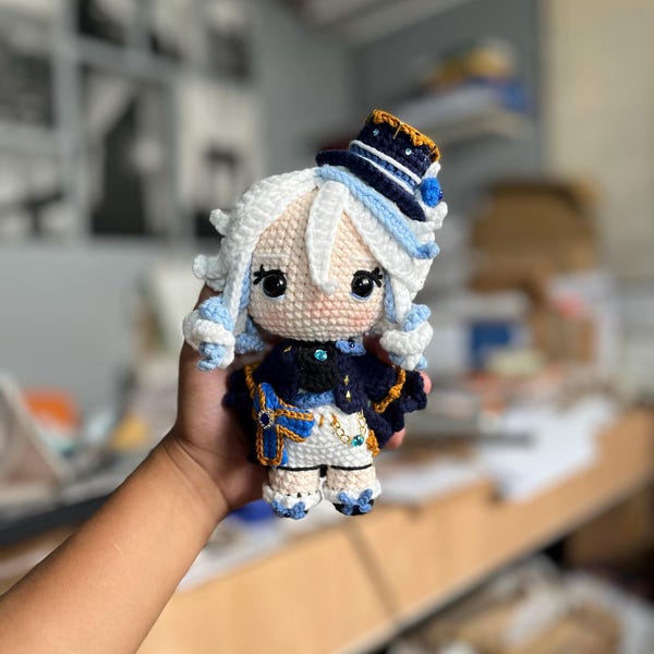 Crochet PDF Pattern: "furina" Chibi Amigurumi - Etsy