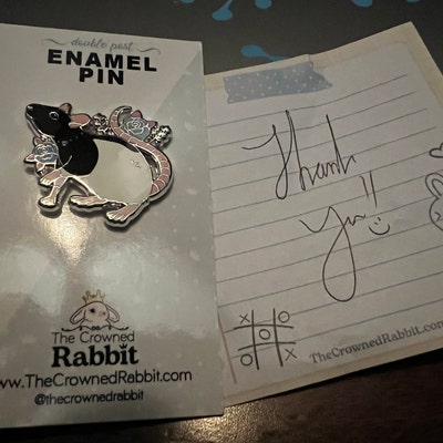 Black Hooded Rat Pin, Black Rat, Hooded Rat, Rat Pin, Rat Enamel Pin ...
