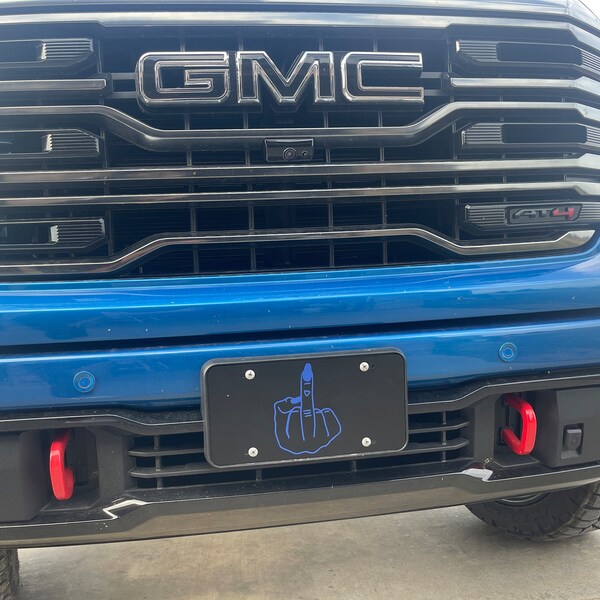 Girly Middle Finger Funny Front License Plate | Vanity Plate | Car Tag ...