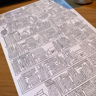 Rory Gilmore Reading Challenge Printable Colouring Page - Etsy