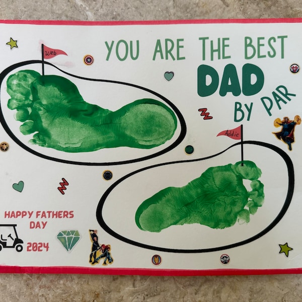 Daddy Dad Handprint Footprint Craft, Father's Day Handprint Art ...