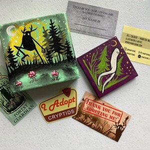 Complete Cryptid Buddy Sticker Pack Fantasy Mothman Sasquatch Bigfoot ...