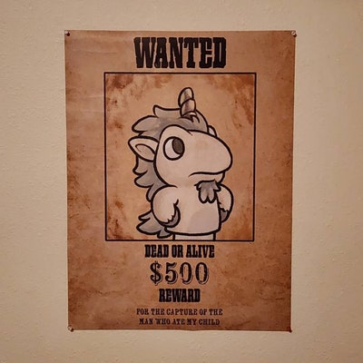 WANTED Poster: Unicorse 18x24 Bluey - Etsy