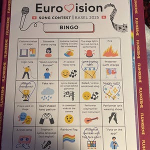Eurovision 2025 Sweepstake Kit | Eurovision Song Contest Party Game ...