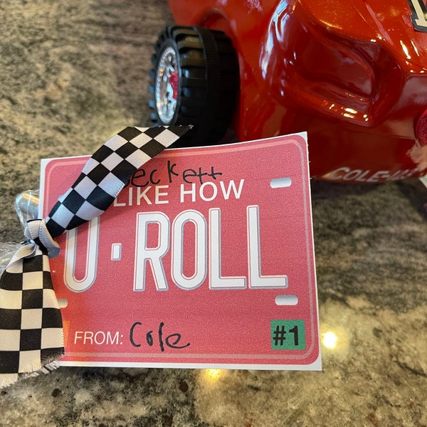 Printable Car Valentine Tags,instant Download,wheelie Like You,license ...