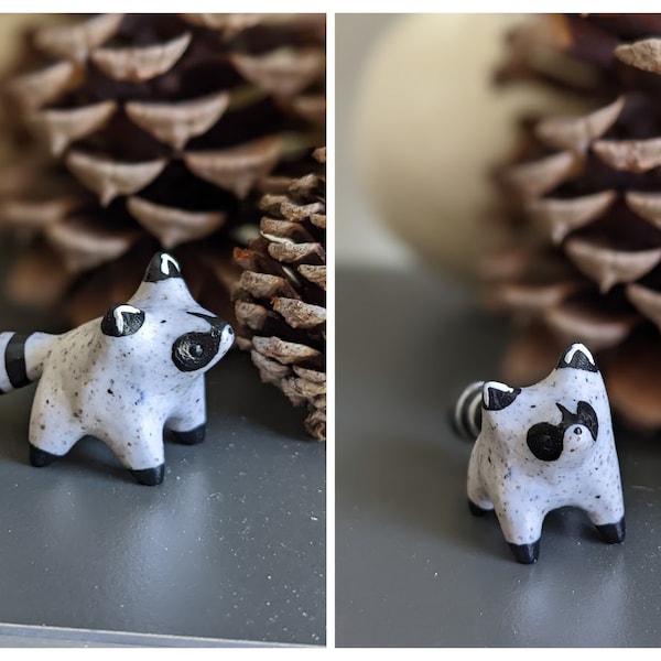 Made to Order Standing Raccoon Totem, Clay Raccoon Figure, Handmade ...