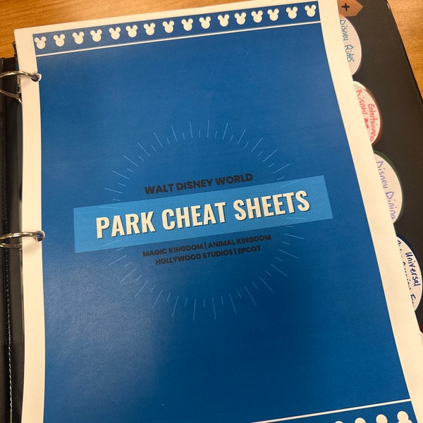 Editable Disneyland Foldable Park Cheat Sheets | Disneyland Park & DCA ...
