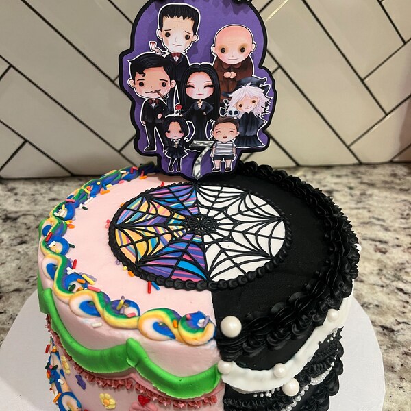 Addams Family Cake Topper, Addams Family Theme Party, Family Halloween ...