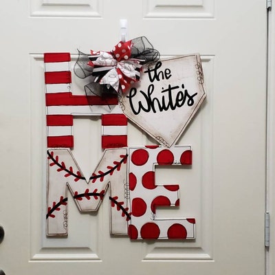 Baseball Door Hanger Home Door Hanger Sports Door Hanger - Etsy