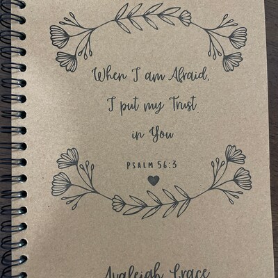 Personalized Laser Engraved Notebook Journal, Encouraging Faith Journal ...