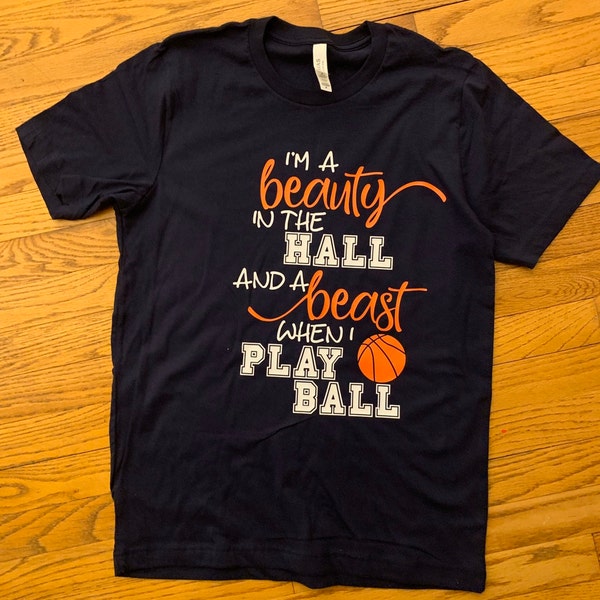 I'm A Beauty in the Hall and A Beast When I Play Ball Svg, Girls ...