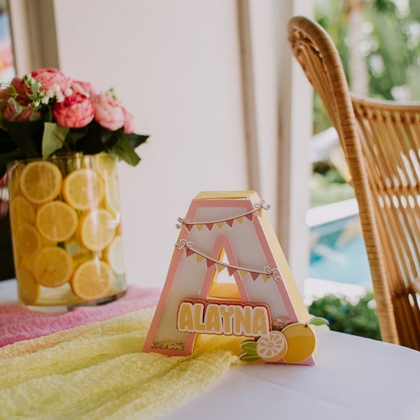 Lemonade 3D Shaker Letters | Lemonade Birthday Decor | Lemonade Party ...