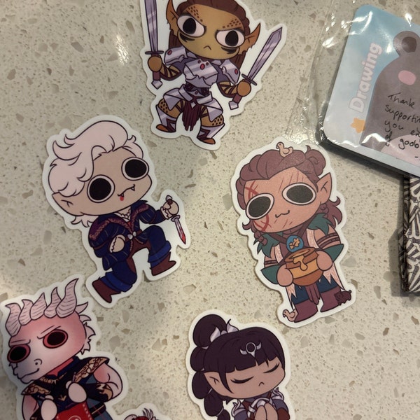 Baldur's Gate 3 Goober Character Stickers - Etsy